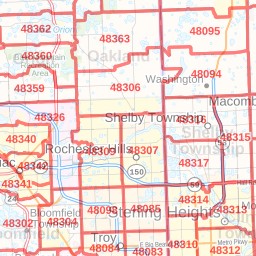 Troy Mi Zip Code Map - Map